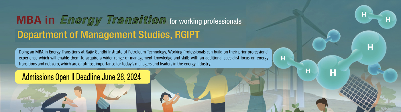 Admissions Open for MBA in Energy Transition for Working Professionals ...